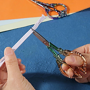 Glexal Small Embroidery Scissors with Cover -Cute and Comfortable handles with Sturdy and Sharp Tips for Precise Cutting, Perfect Size for Keeping in Your Sewing and Craft Supplies Kit