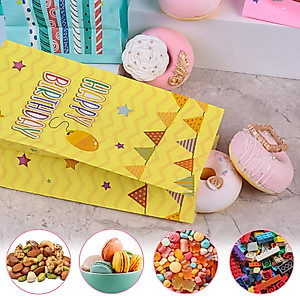 VGOODALL 24PCS Happy Birthday Party Favor Bags, Birthday Theme Goodie Bags Gift Bags Treat Bags for Kids Birthday Party