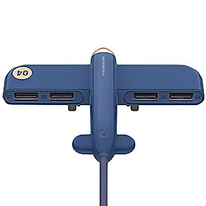 WJCCY USB Splitter One for Four Docking Hub， USB 2.0 Expander 4-Port Data Hub Multi-Function Extender (Color : Blue)