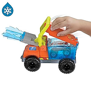 Hot Wheels Monster Trucks Arenabeukers Color Shifters 5 Alarm Rescue with 1 Color Shifter Monster Truck, 2 Color Shifter Demolition Cars and 1 Detachable Trailer, HPN73