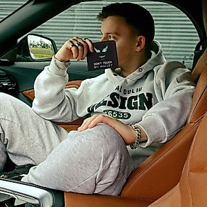 Cool Wallet- Funny Leather Credit Id Card Cash Holder Man Black Rfid Blocking Zipper Wallets With Coin Pocket Id Window Aesthetic Men Teen Boy Male Youth Guys