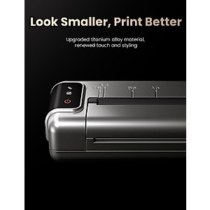 Phomemo Upgraded Ultra-Small Q302 Portable Printer with Mobile Printer, 300dpi Inkless Printer for 8.5 x 11 US Letter Thermal Paper, Compact Printer Compatible with iPhone & Laptop for Office Business