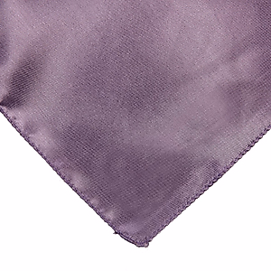 Tableclothsfactory 60" Satin Square Tablecloth Overlay for Wedding Catering Party Table Top Decorations Amethyst