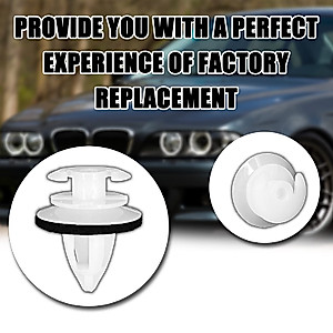 Gistilli 50Pcs 9mm Door Trim Panel Retainer Clips with Seal Ring #51411973500 Compatible with BMW 320i 325Ci 325i 325xi 328Ci 328i 525i 530i E36 E34 E38 E39 E46