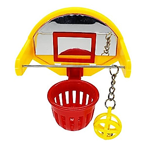 Gralara Funny Bird Basketball Toy Training, Parrot Intelligence Toy Supplies Parrot Birds Toys Large Medium Finches, Cockatiels, Lovebird, Yellow