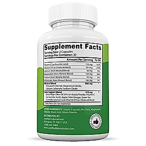 Justified Laboratories (2 Pack) Active Keto Max ACV Pills 1275MG Formulated with Apple Cider Vinegar Keto Support Blend 102 Capsules