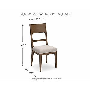Signature Design by Ashley Cabalynn Traditional Dining Chair Set, 2 Count, Brown & Tan