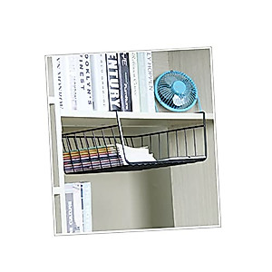 Alipis Fridge Shelves Shelf for Desk Kitchen Cabinet Shelf Hanging Storage Bin Basket Under Shelf Wire Rack Under Shelf Organizer Lower Hanger Lower Hanging Basket Storage Basket Food