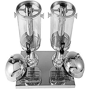 Beer Dispenser Beverage Dispenser Double Click Juice Vending Machine Machine No Leakage 16L Diced Juice Dispenser Commercial (Color : Silver)