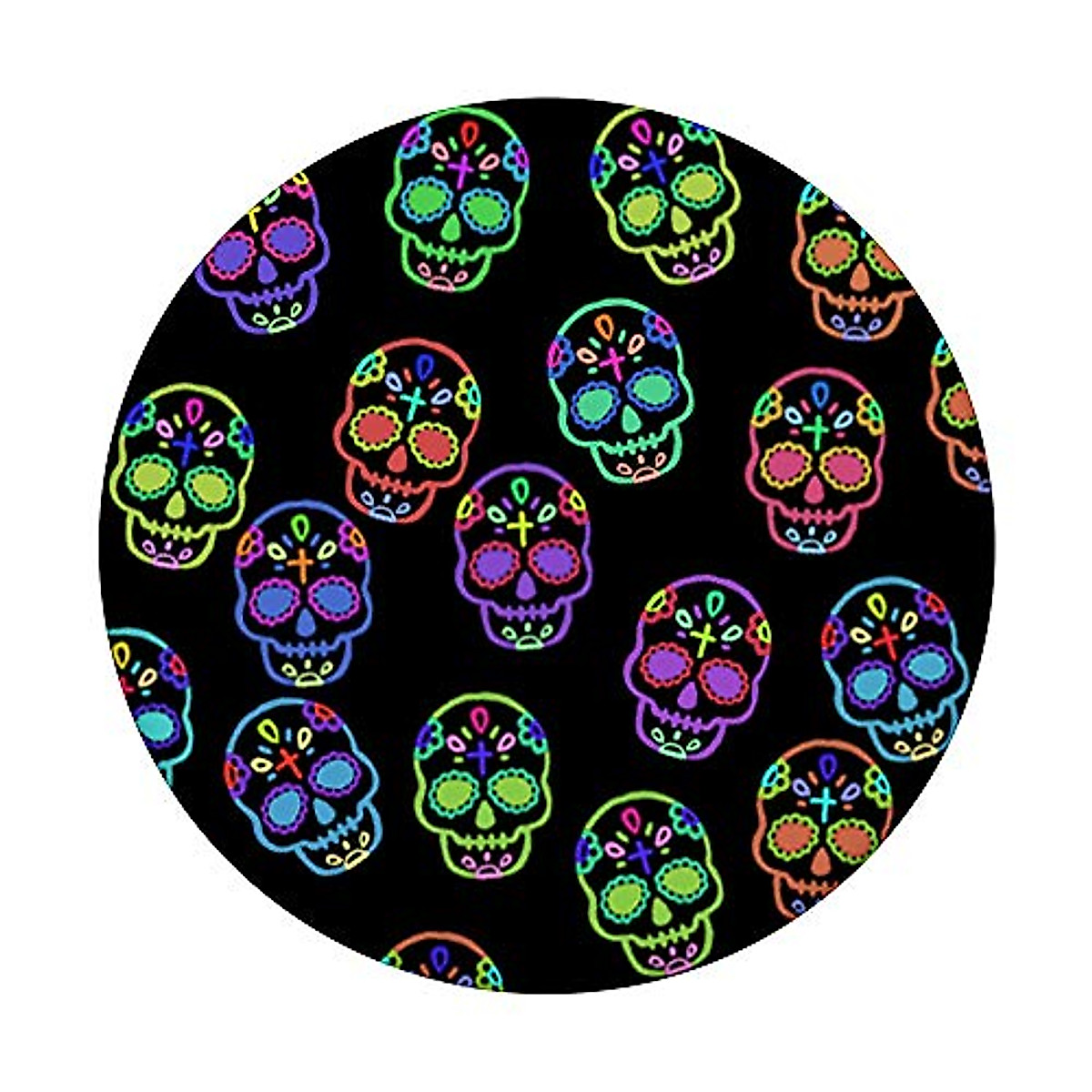 Day Of The Dead Sugar Skull Dia De Los Muertos Pattern PopSockets PopGrip: Swappable Grip for Phones & Tablets