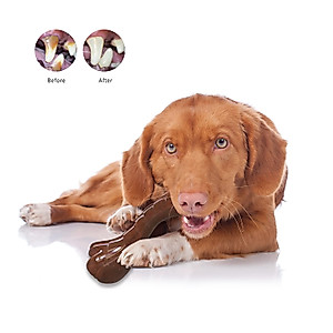 Dog Toys for Aggressive Chewers, Indestructible Durable Dog Chew Toys, Non-Toxic Food Grade Nylon Dog Bone Toy Reduces Boredom, Tested by Labrador, Golden Retriever, More Small Medium and Large Breed