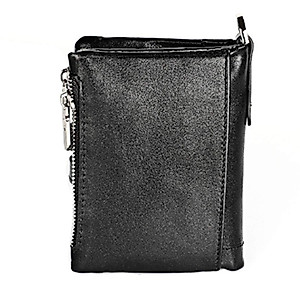 Vintage Women's RFID Blocking Leather Wallet small Chain (black)…