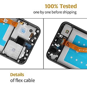 Compatible with Huawei Mate 20 Lite SNE LCD Display Screen Replacement,for Huawei Mate 20 Lite SNE LX1 LX2 LX3 Display LCD Panel Repair Parts Kit,with Tempered Glass+Tools(Black) (Black with Frame)