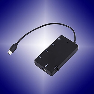 01 4 Port OTG Cable Adapter, 4 Port Micro USB Hub USB2.0 OTG Extension Adapter Charging Cable for Smartphone and Tablet Cable Converter 4 Port USB 2.0 Data Hub