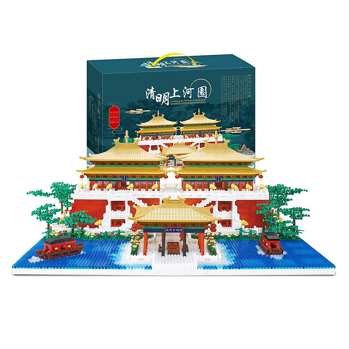SXPC Micro Brick Kit (6818PCS) Chinese Style Building Adult Difficult Assembly Building Block Ornaments