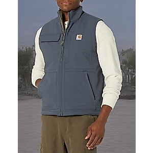 Carhartt mens Sherpa-lined Super Dux Relaxed Fit Sherpa Lined Vest, Bluestone, Medium US