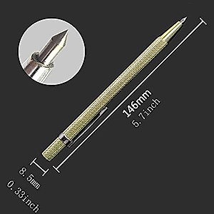 VebaCidi Scribe Tool, 2 Pieces Tungsten Carbide Tip Scriber, Engraved Pen for Tile/Glass/Wood/Ceramics/Metal/Gold/Welding