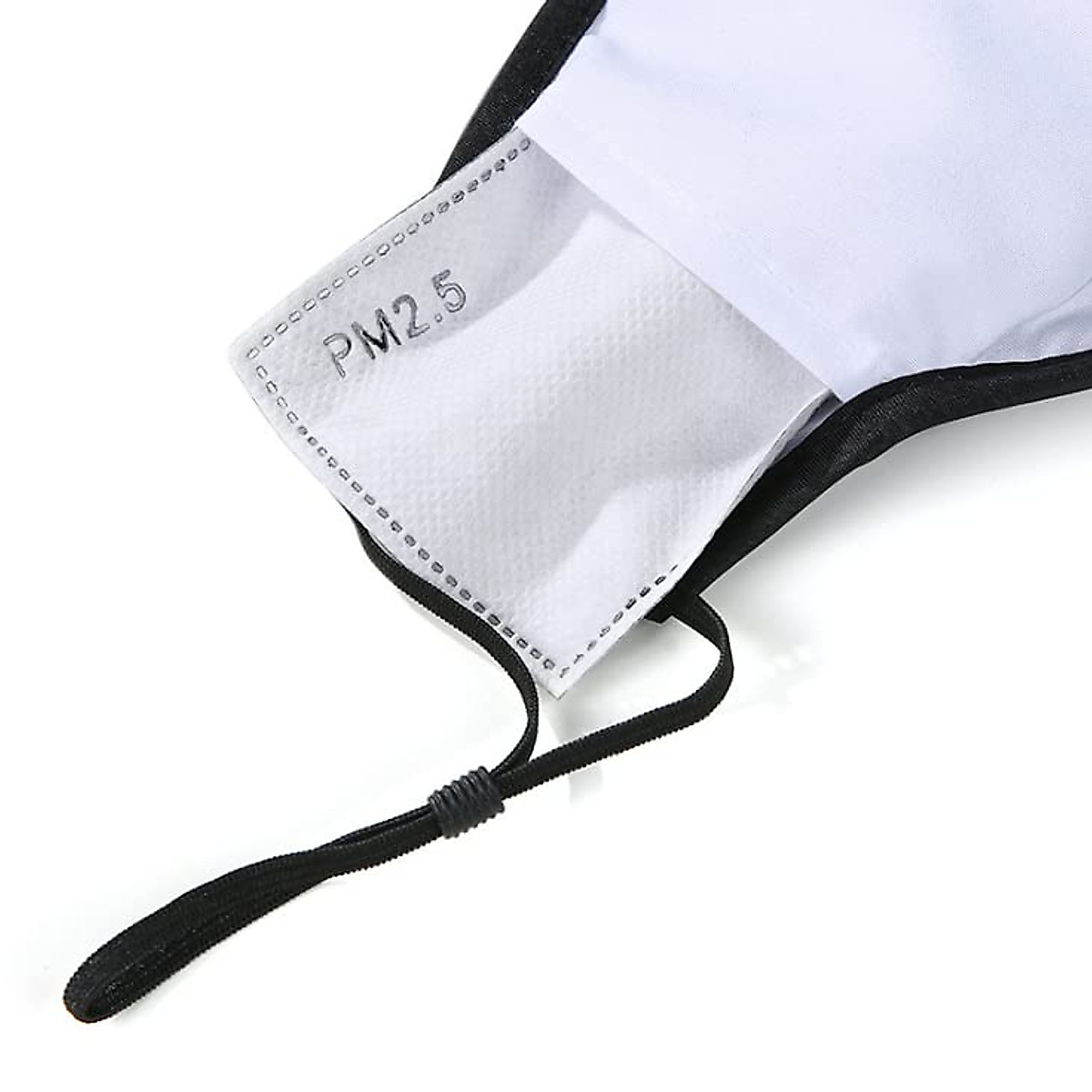 NBDIB 5 Pcs Adult Unisex Reusable Washable Adjustable Face Protection with Filter Pocket and Nose Wire Black Breathable Cotton Dust Cloth Mask with 10Pcs Replacement Carbon Filters for Man and Women