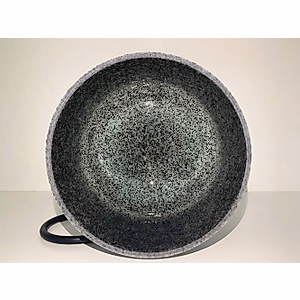 Obsidian Gemstone Fusion Crystal Singing Bowl A Third Eye Chakra 8 inch with Free Rubber Mallet or Suede striker and O ring