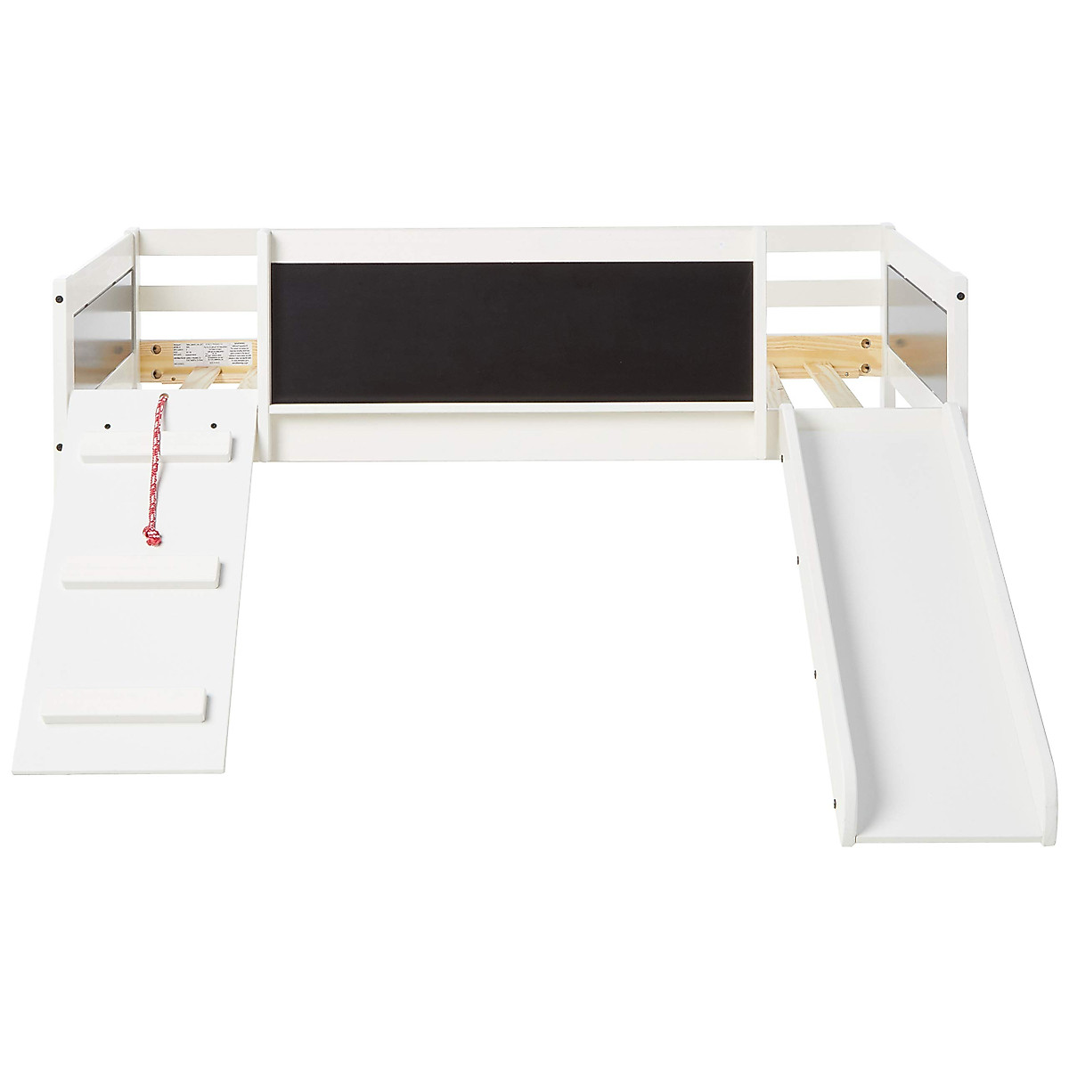 DONCO White Wash/Dark Grey and Junior Low Loft Toy Box, White Wash & Dark Grey