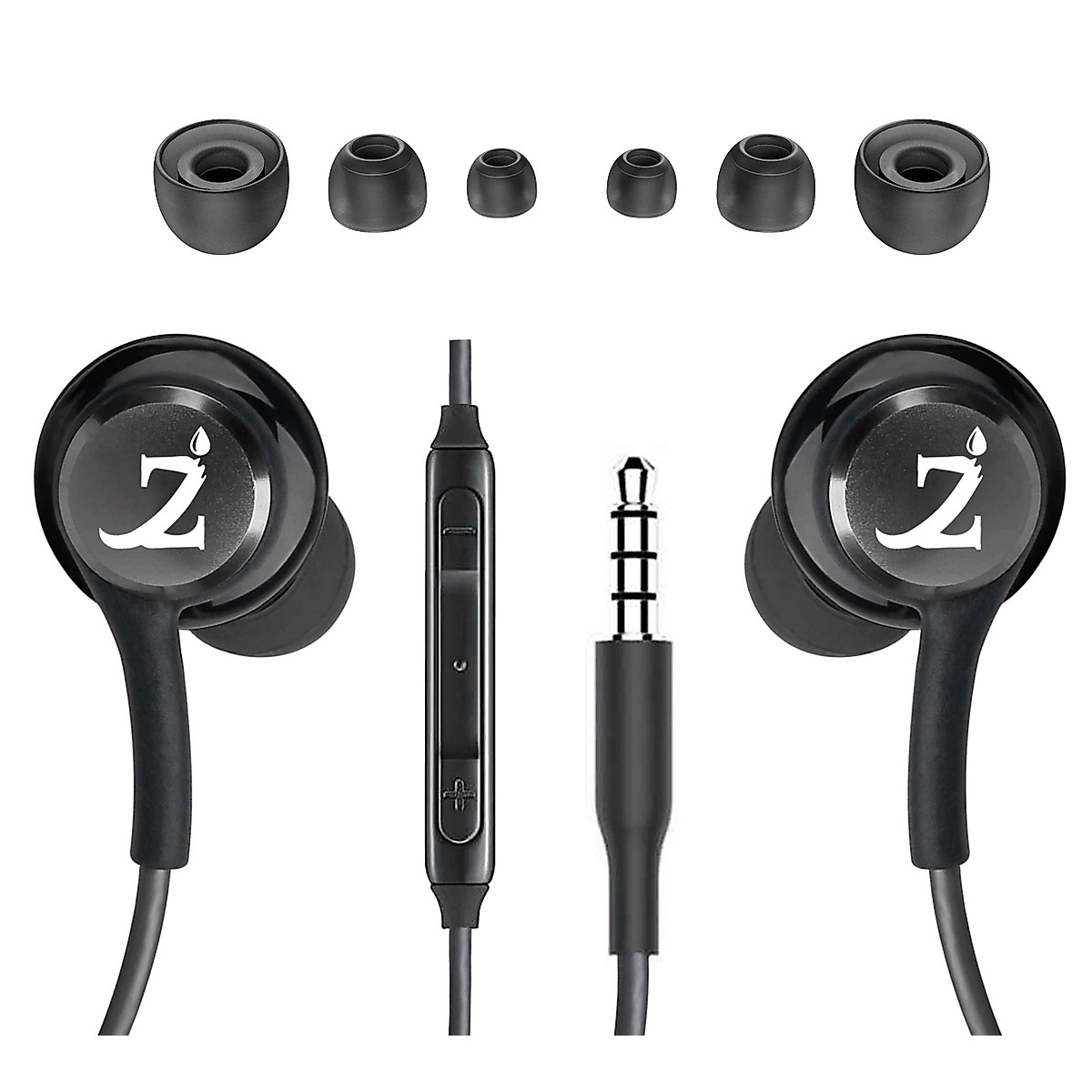 ZAMZAM PRO Stereo Headphones Works for Motorola Moto G Power (2021) with Hands-Free Built-in Microphone Buttons + Crisp Digital Titanium Clear Audio! (3.5mm, 1/8 inch)