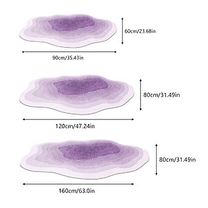 Modern Abstract Area Rugs Cute Gradient Irregular Carpets for Living Room Geometric Irregular Shaped Bedside Rug Non-slip Washable Large Area for Bedroom Entryway Dorm Kitchen, (Lotus Root Pink)