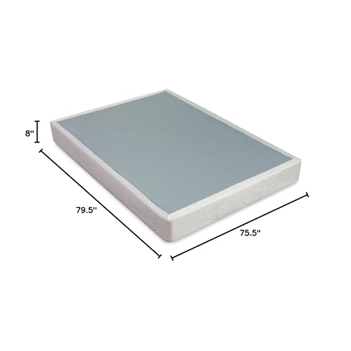 Spring Coil 8-Inch High Profile Mattress Foundation/Strong Wood Structure/Easy Simple Assembly Box Spring, Full, Off-White, King