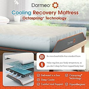 Dormeo Recovery 10" Twin XL Mattress with Signature Recovery Foam™ and Pressure Relieving OctaspringⓇ Technology, Medium Firm - 80” L x 38” W x 10” H