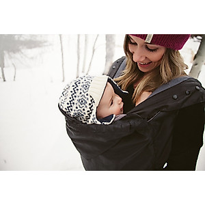 Ergobaby Fleece Lined Baby Carrier Winter Weather Cover, Black