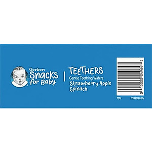 Gerber Snacks for Baby Teethers, Strawberry Apple Spinach, 1.7 oz Box (12 Pack)