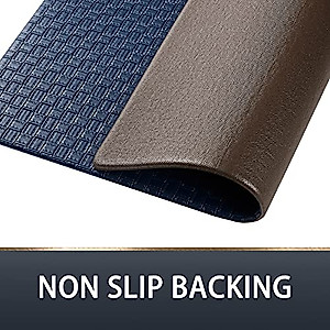 Asvin Premium Kitchen Mat Set, Anti Fatigue PVC Kitchen Floor Mat and Rug, 17"x30"+17"x47", Cushioned, Waterproof, Heavy Duty Kitchen Sink Mat for Home, Farmhouse, Indoor, Blue