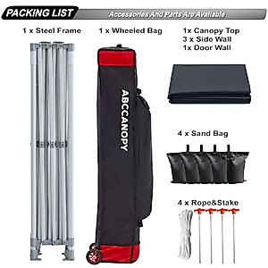 ABCCANOPY Premium Canopy Tent Commercial Instant Shade 10x15 Premium-Series, Black