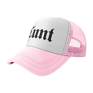 Piuuixe Cunt Funny Baseball Cap Trucker Hats Sports Hat Men Women Pink