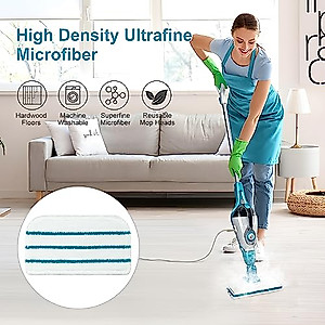 8 Pack Steam Mop Pads Replacement Compatible with Black+Decker Steam Mop SM1600, SM1610, SM1620, HSM13E1, HSMC1300FX, HSMC1321, HSMC1361SG SMP20 Black and Decker Steam Mop Pads for Floor Cleaning