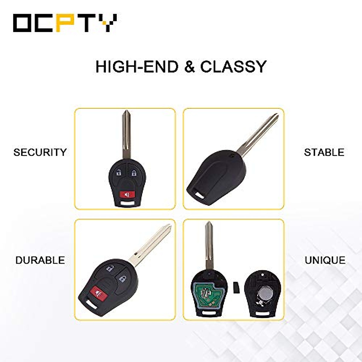 OCPTY CWTWB1U751A 2X Flip Key Entry Remote Control Entry Remote key Fob Transponder Ignition Key 2003-2016 for Infiniti FX35 FX45 QX4 for Nissan Armada Cube Frontier NV1500 Quest 1788D-WB1U751A