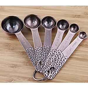 Measuring Cups and Spoons Set, Copper Measuring Cups and Spoons, Stainless Steel Measuring Cups and Spoons, 5 Measurer cups 6 Measure Spoons, Copper Measure Cups, Copper Measuring Spoons