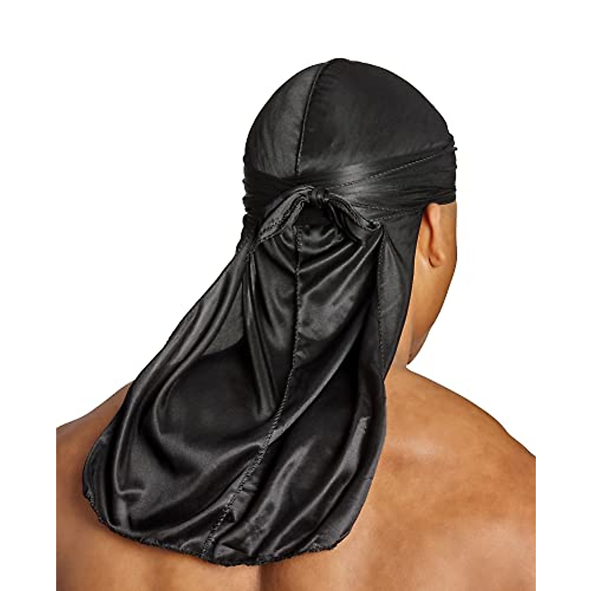 Shyne Silky Durag - Black | Perfect for Waves, Braids & Locs | Premium Silk Du Rags for Men & Women | Wide & Long Tail | Ultra-Soft & Wrinkle Free Satin | Black Owned Business