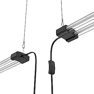 DYMOND BoostGro LED Grow Light Full Spectrum Linkable 5000K Daylight + 660nm Red Indoor Plant Lighting Fixture (2 FT, Black)