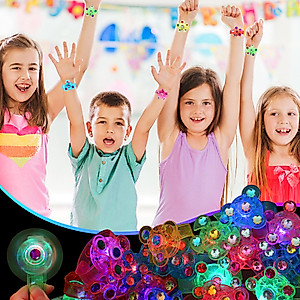 BSTCRAFT 22 Pack LED Light Up Fidget Spinner Bracelets, Glow in The Dark Party Supplies Party Favors for Kids Lights Up Bracelet Goodie Bag Filler Fidget Toy Treasure Box Gifts Birthday Christmas