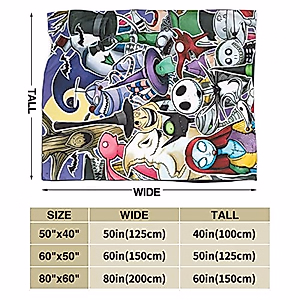 Before Christmas Halloween Throw Blanket Flannel Fleece Bedding Blankets All Season Ultra Soft for Bed Couch Chair Fit Kids and Adults 50"X40"