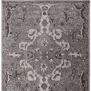 PB Nolan Grey Color Traditional Oriental Style Handmade Tufted 100% Woolen Area Rugs & Carpet Living Room Bedroom (5'x8' feet)