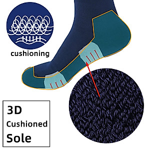 BUENWAZ Knee High American Flag Baseball Socks for Men Athletic Cushioned Patriotic Over the Calf Socks for Softball Football Soccer (Stars & Stripes)