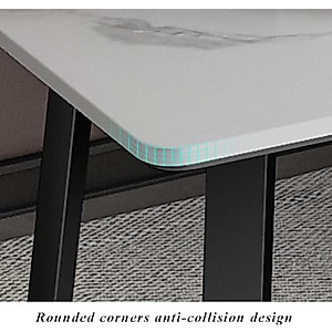 HOBIBA Office end Table Balcony Bedside Table Living Room Tables Side Table Small Coffee Table Sofa Side Cabinet Metal Frame Cross-Stable Hotel (Size:40x40x55cm,Color:Whitea)