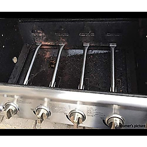 Hongso Repair Kit Replacement Parts for Sunbeam, Nexgrill, Grill Master 720-0697 Gas Grill Models Porcelain Steel Grill Grates, Stainless Steel Burner Tubes & Heat Plates