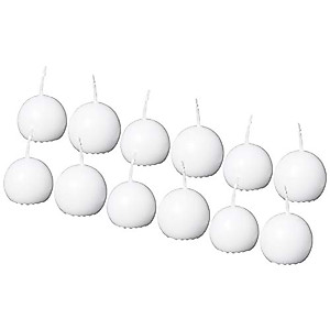 Biedermann 12 Small Ball Candles, White