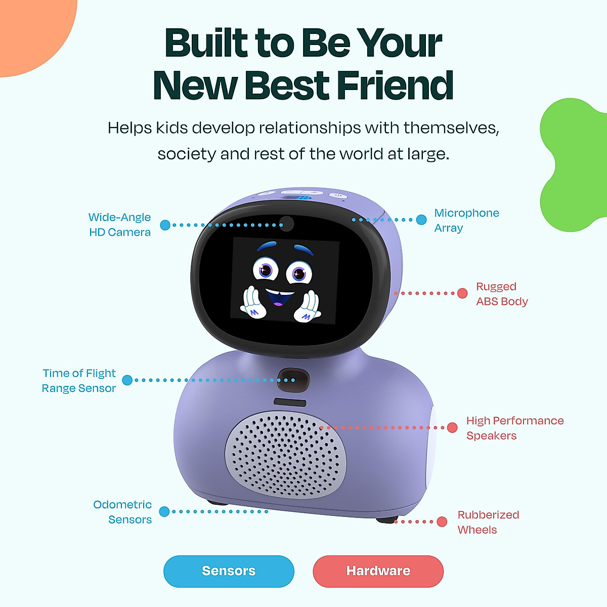 Miko Mini - Interactive Robot for Kids - For STEAM Learning - With Conversational AI - Tech Gift for Kids - Coding, Dancing Robot with Learning Games - For Boys & Girls Ages 4-10 - Purple