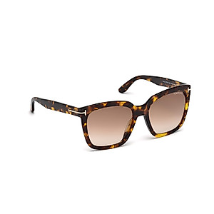 Tom Ford Sunglasses FT0502 SUNGLASS PANT AMARRA, Brown (Avana Scura/Marrone Grad), 55