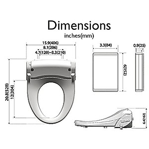 ALPHA BIDET iX Hybrid Bidet Toilet Seat in Elongated White | Endless Warm Water | Stainless Steel Nozzle | 4 Wash Functions | LED Nightlight | Warm Air Dryer | Wireless Remote | Oscillation and Pulse