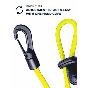 Rogue Endeavor Fishing Rod Leash & Kayak Paddle Leash Kit, Kayak Fishing & Paddle Boarding - 48" Shock Cord, Quick Release Clip, Neoprene Lined Strap and Carrying Bag (Set of 2) (Blaze Orange, 48)