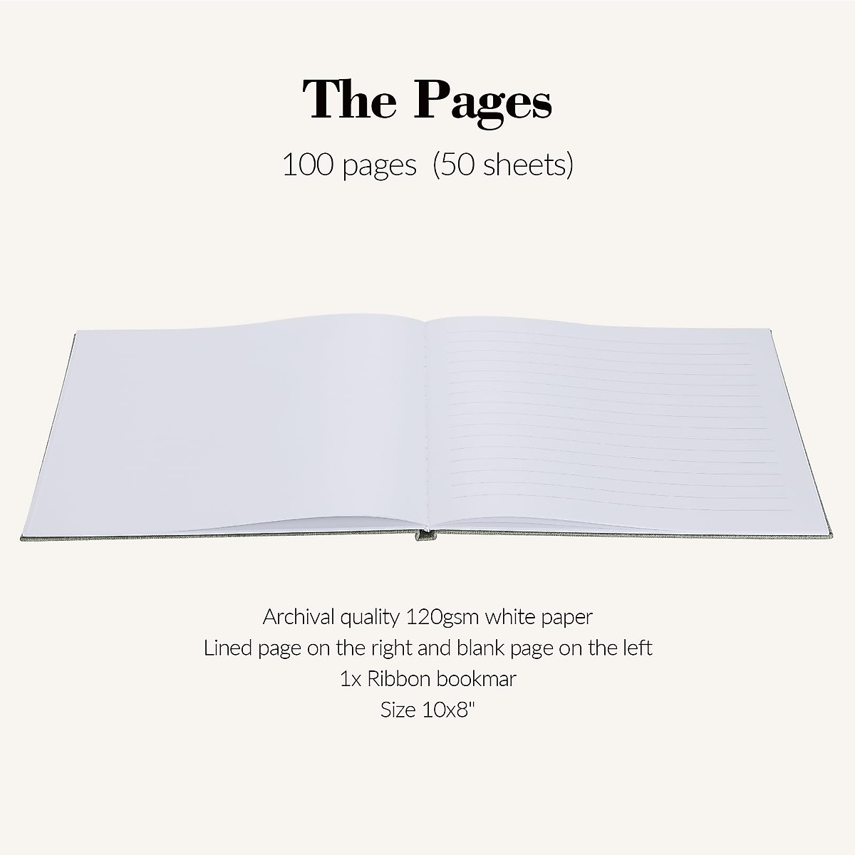 THEXINNX Wedding Guest Book with Photo Corners, Elegant Linen Polaroid Guestbook Sign in Book for Wedding Reception, Bridal Shower, Party or Special Events - Sage 8x10